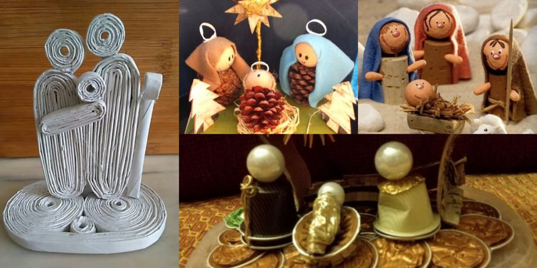 Idées Crèches De Noël Avec Des Matériaux Recyclés