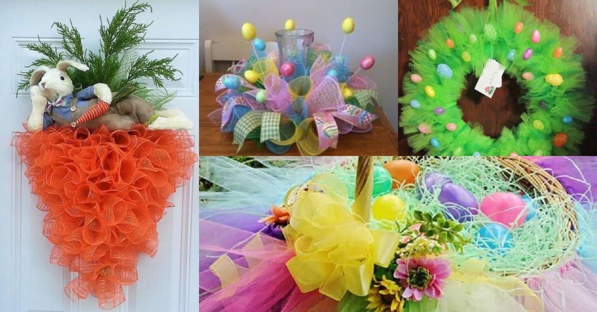 15+ Idées Fantastiques Décoration De Pâques Avec Tulle